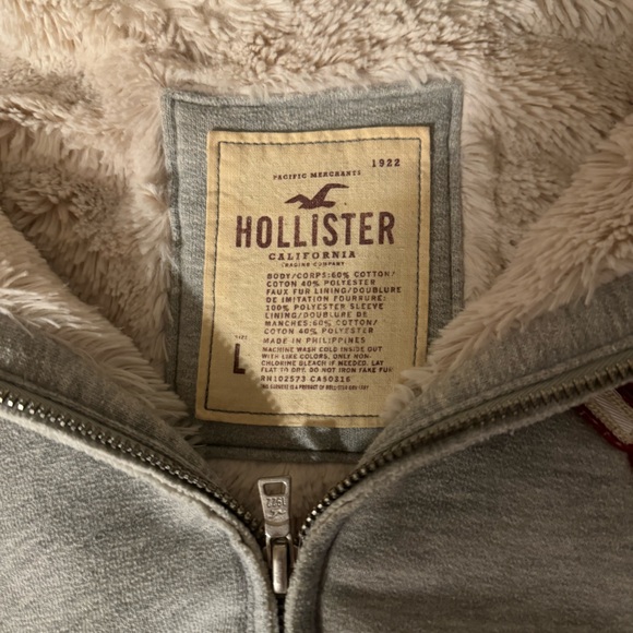 Hollister | Jackets & Coats | Vintage Hollister Zip Up Fur Hoodie ...